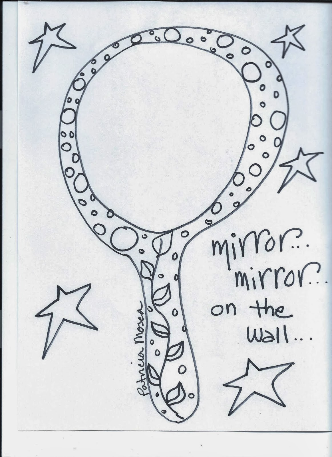 The Creative Playground: Mirror...mirror...coloring book page