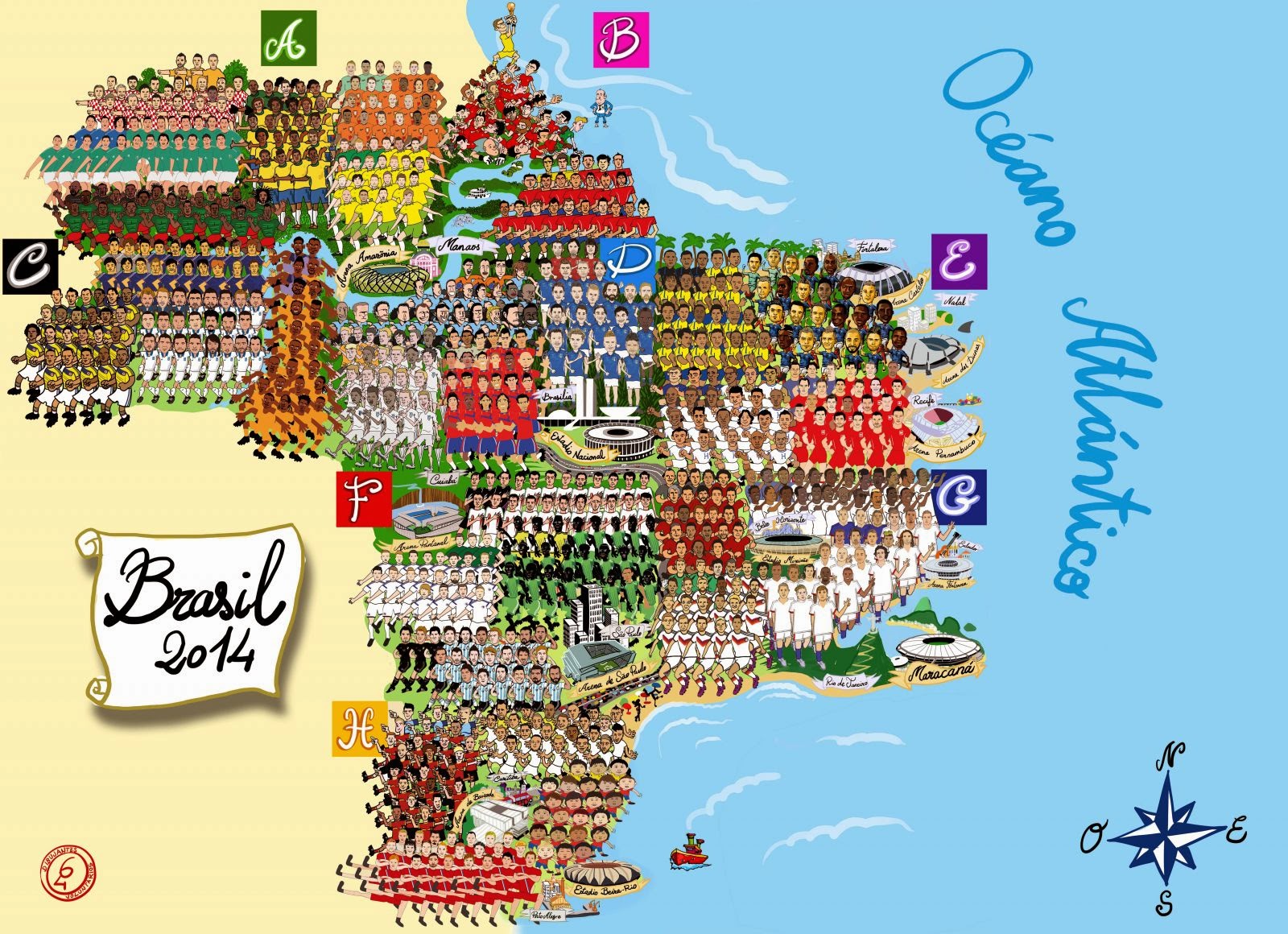 Mapas: Mapas do campeonato do mundo 2014 (Brasil)