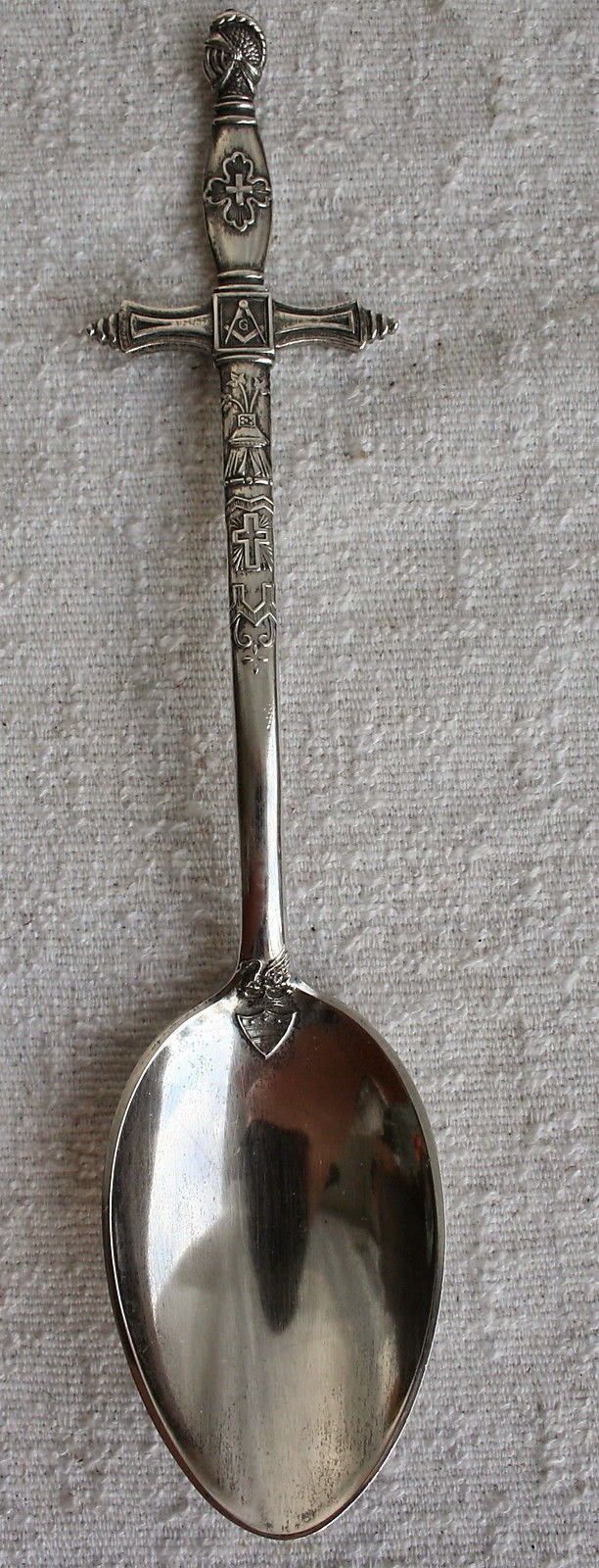 Антиквариат: МАСОНСАЯ ЛОЖКА. MASONIC STERLING SPOON WASHINGTON SWORD ...