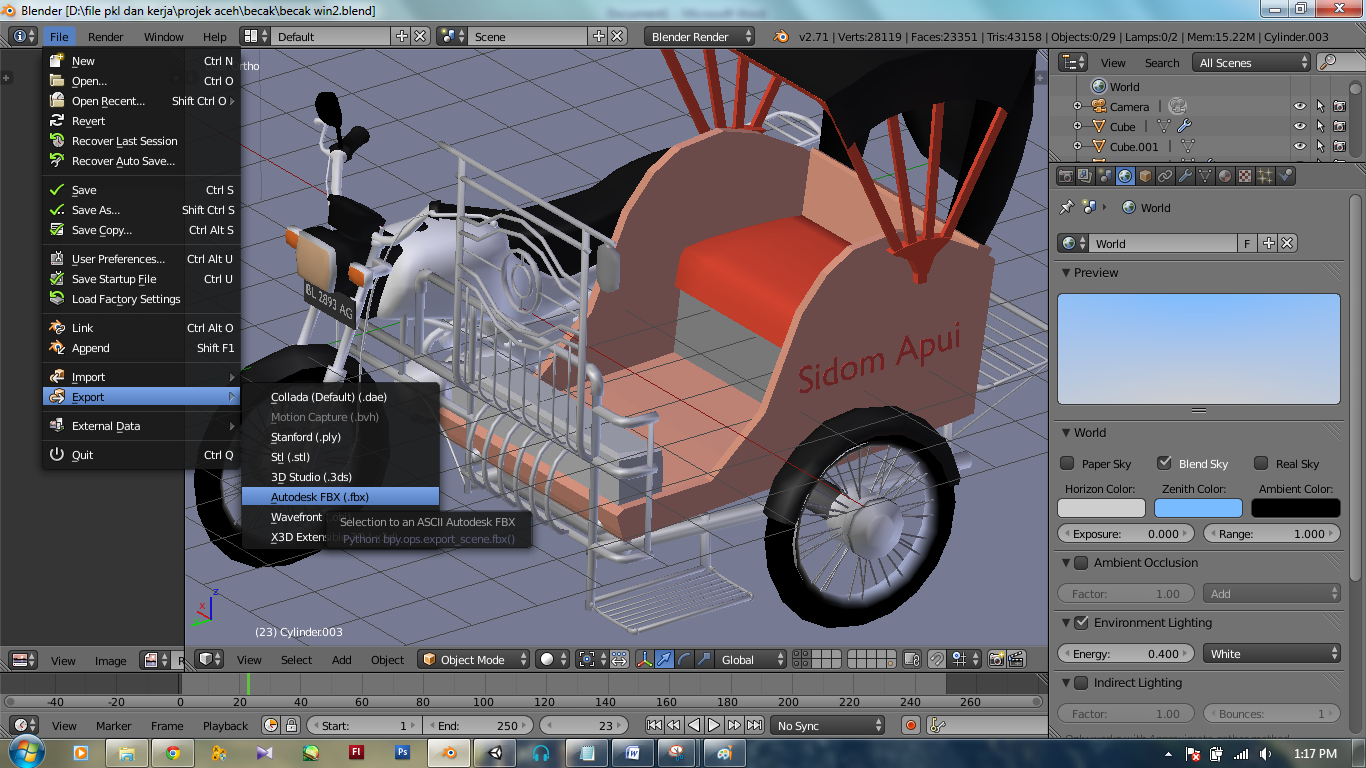 Basic Unity Cara Memasukan Objek 3D dari Blender | Design Maulana