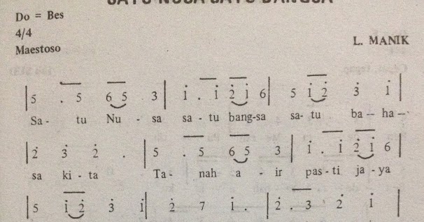 Not Angka Lagu Satu Nusa Satu Bangsa - vevnews