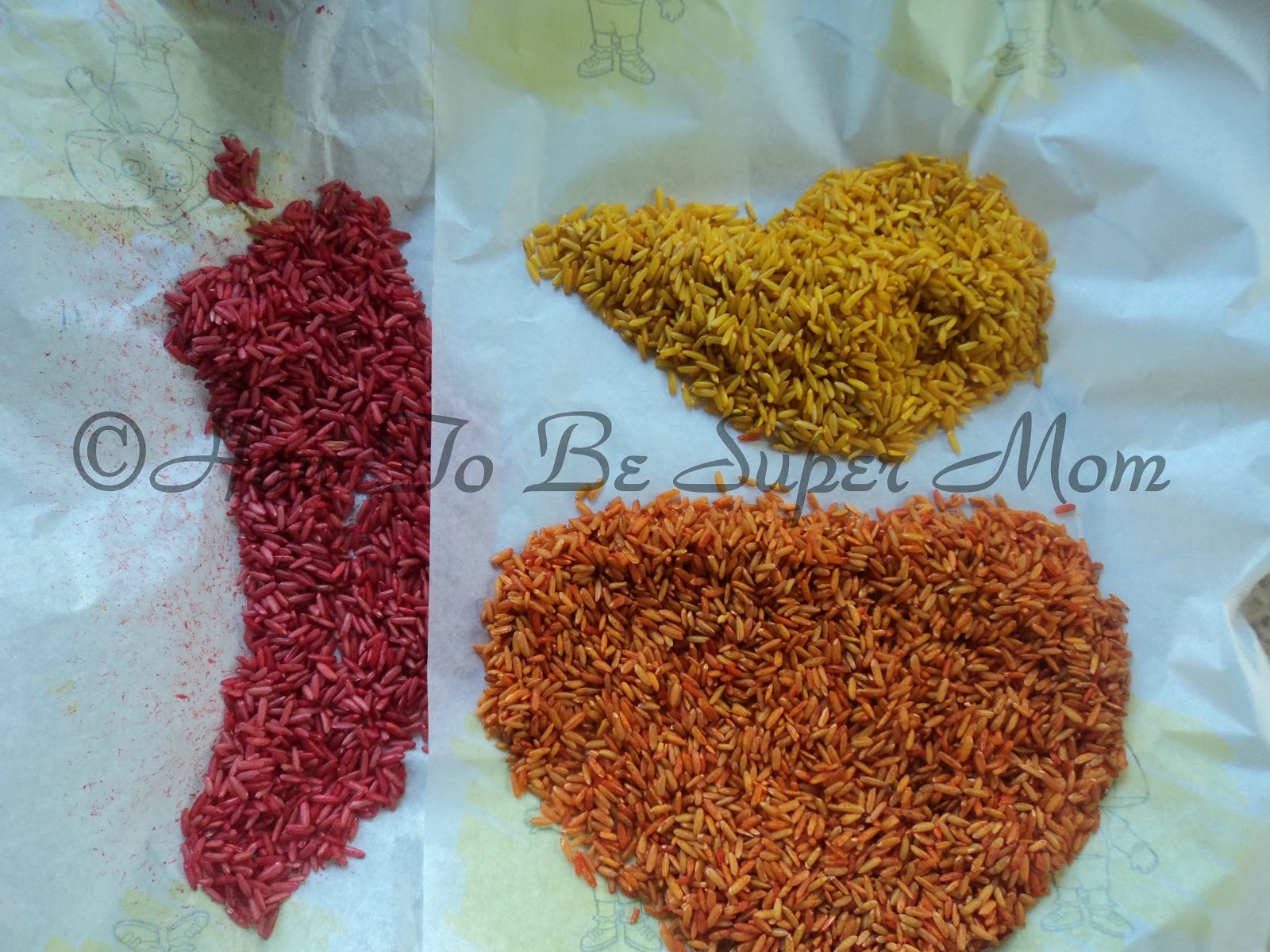 Family Crafts and Recipes: Colored Rice: How-To