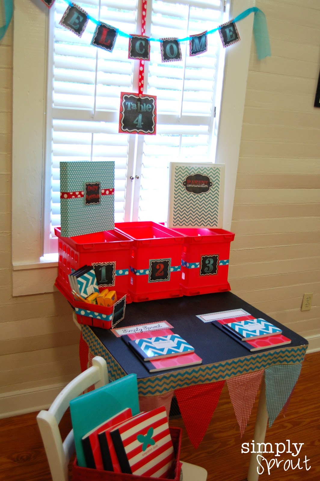 Red & Aqua Classroom Design Kit - Simply Sprout