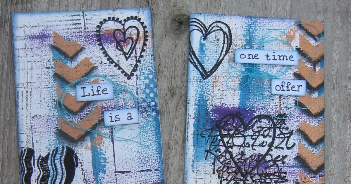 Paper and Fabrics: My first ATC's