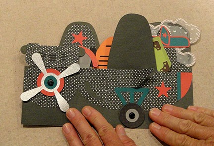 Needles 'n' Knowledge: Airplane Box Card Assembly Tutorial