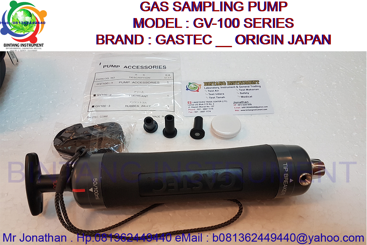 .: 081362449440 Jual GAS SAMPLING PUMP SET GV-100S Gastec , gas ...
