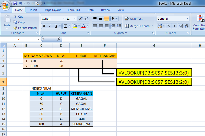 Fungsi Rumus Excel VLookup dan Contoh Penggunaan VLookup di Ms Excel ...
