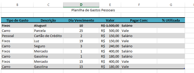 EXCEL: Perfumaria II - Ow Sheet!