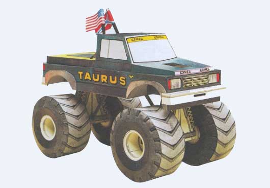 SP. Papel Modelismo: PaperCraft Monster Truck (Taurus)