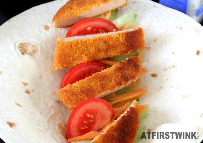 Simple recipe for hot days: fried chicken strips wrap