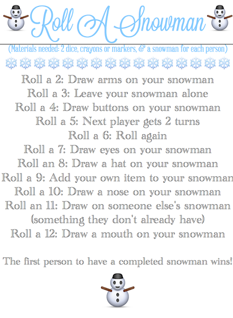 BLISSFUL ROOTS: Snowman Game & Printable