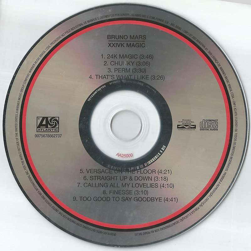 Encarte: Bruno Mars - 24K Magic - Encartes Pop