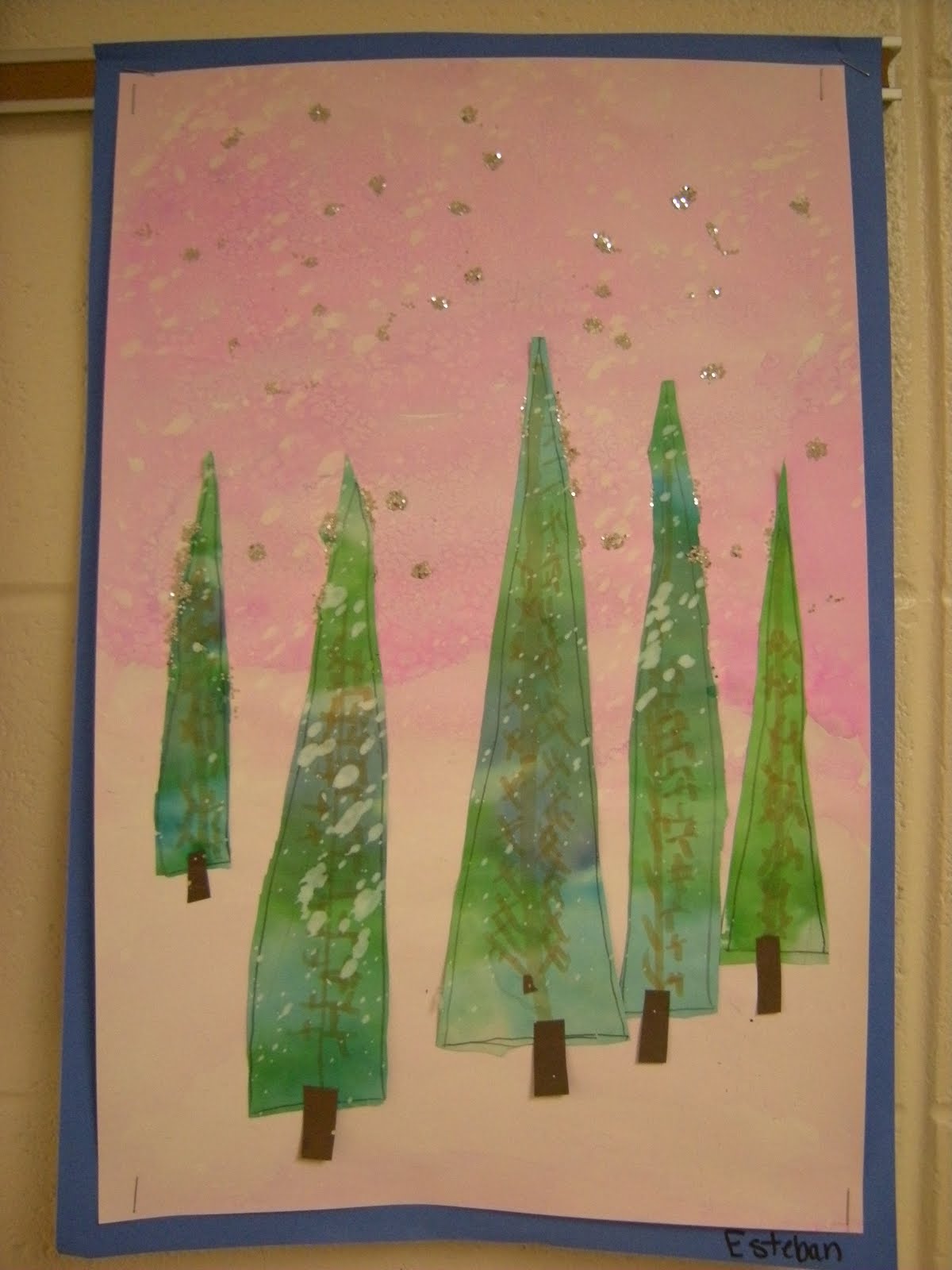 WHAT'S HAPPENING IN THE ART ROOM??: 2nd Grade: Winter Landscapes