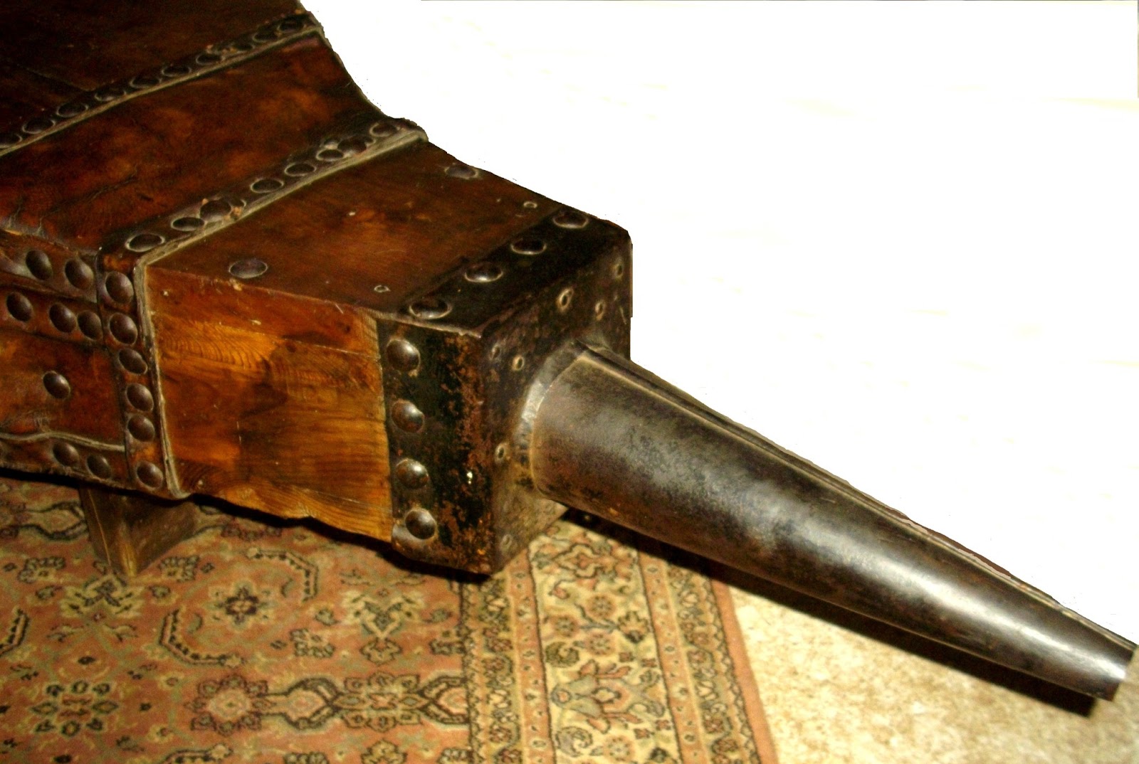 ancien superbe immense soufflet de forge table basse de salon XIXeme en ...