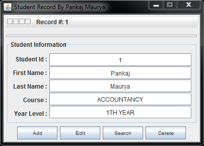 Students Record Management System-SOurce Code In JAVA - Tools Valley