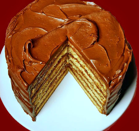 One Perfect Bite: Yellow Layer Cake with Chocolate-Sour Cream Frosting