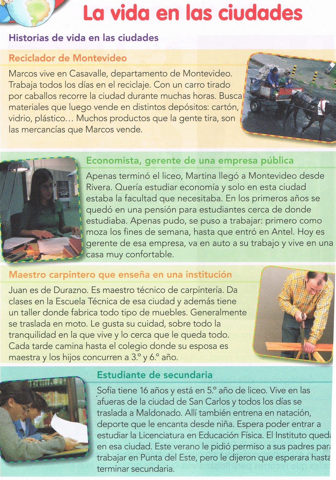 Tercer año A: La vida en la ciudad