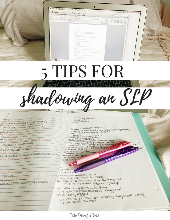 Tips for Shadowing A Speech-Language Pathologist - The Trendy Chick