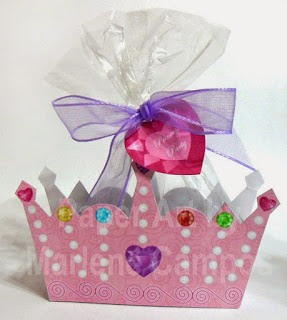 Golden Crown in Light Blue: Free Printable Crown Box. - Oh My Baby!