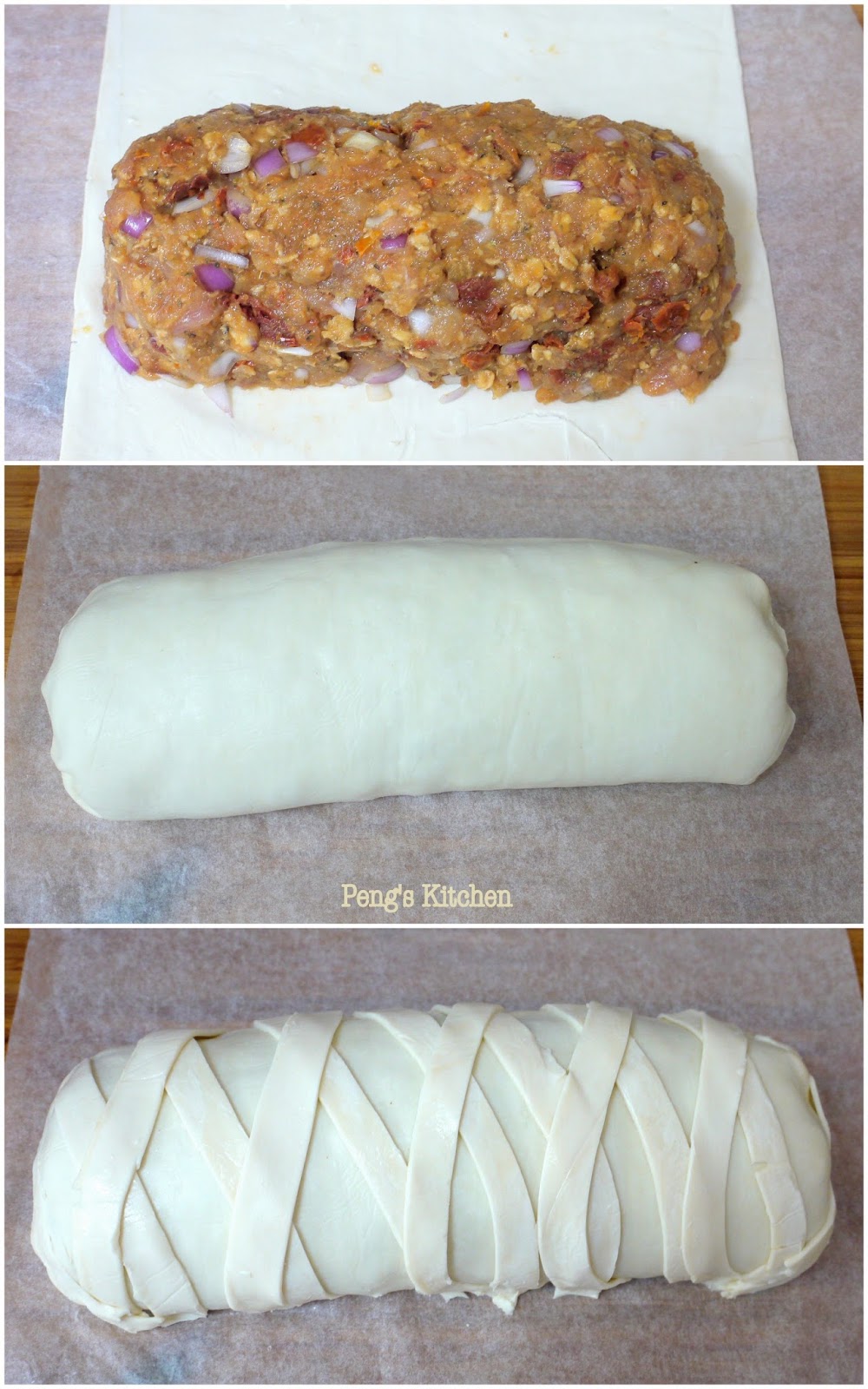 Peng's Kitchen: Marmite Chicken Roll in Puff Pastry