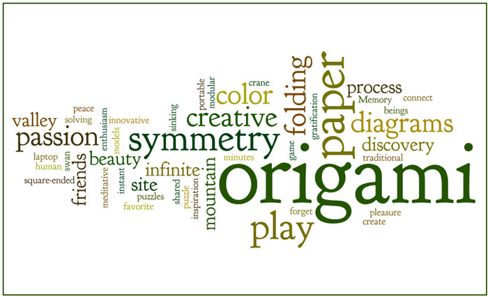 My Words , My Life: Folding for Origami