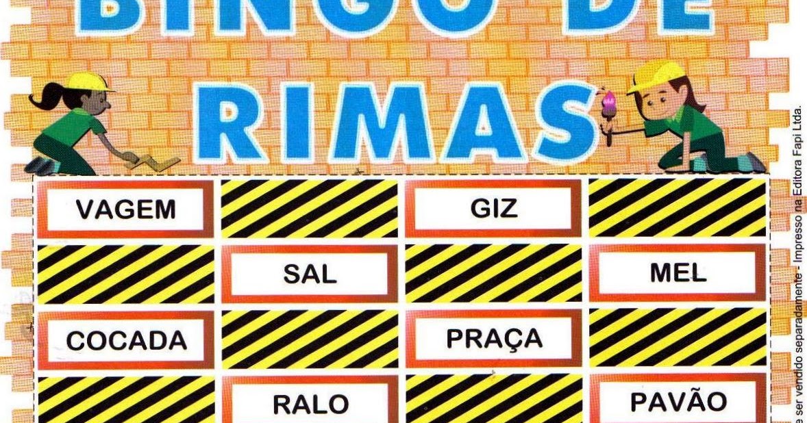 PROFESSORAS NOTA 1000: BINGO DE RIMAS