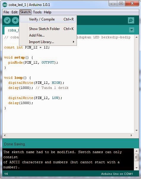 Cara Memprogram dan Menjalankan Arduino - Arduino Tutorials