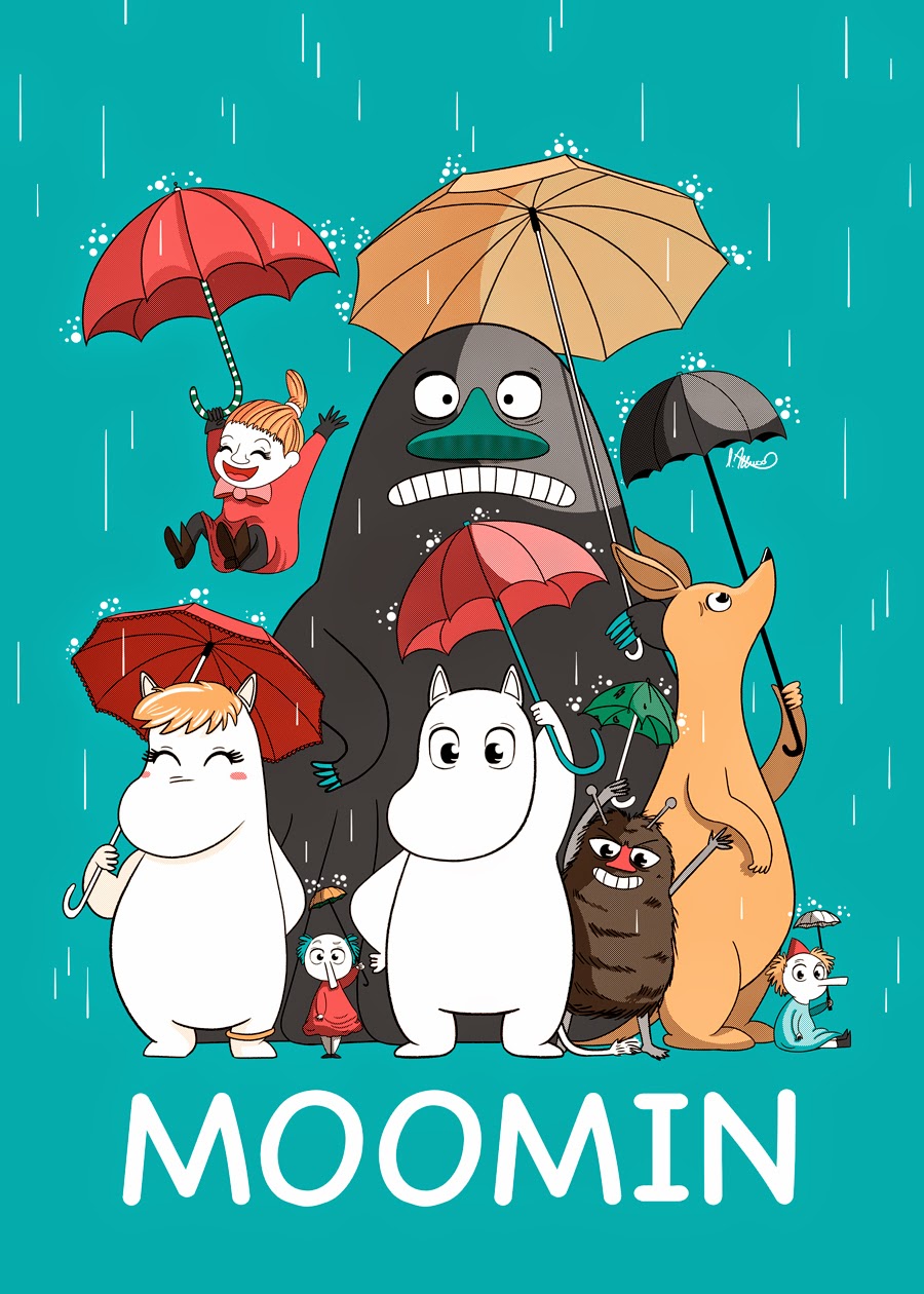 Watermelon Pips: Moomin: Moomin illustration ready for screen printing