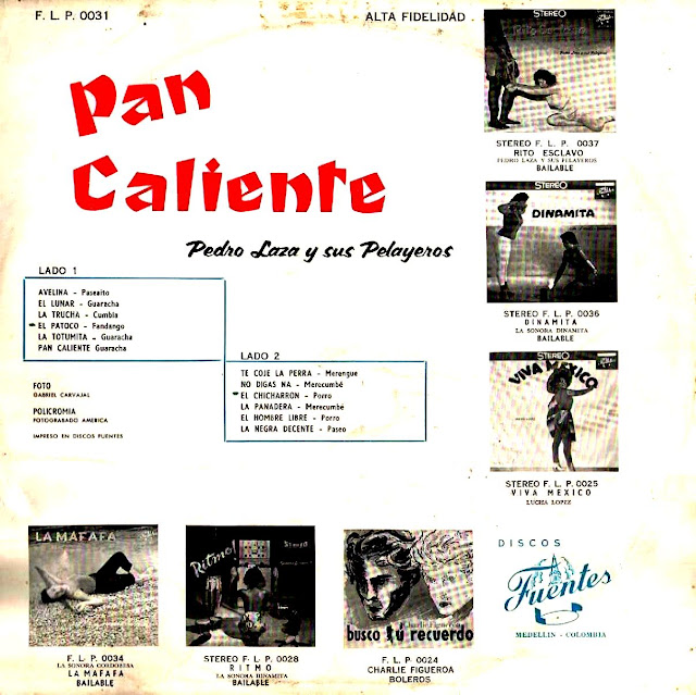 RITMO-TROPICAL: PAN CALIENTE --PEDRO LAZA Y SUS PELAYEROS