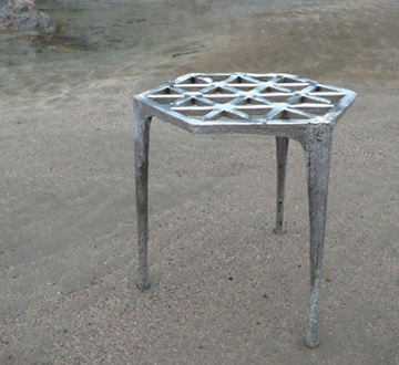 COLLECTED WONDERS: Max Lamb, 040. Hexagonal Pewter Stool