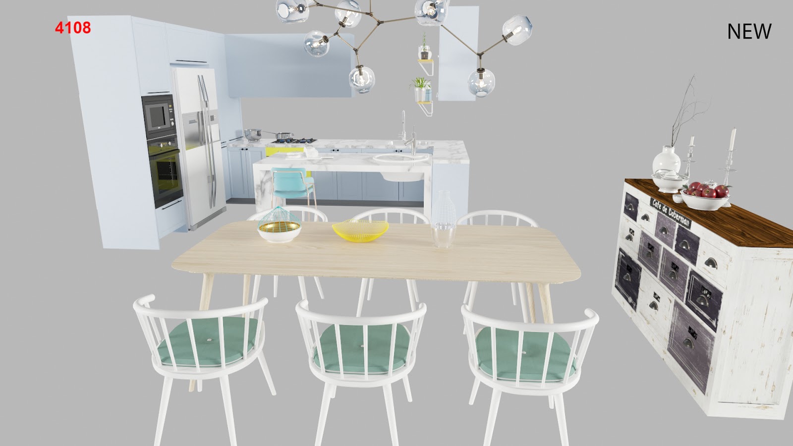 templates 3D: Kitchen & Dining