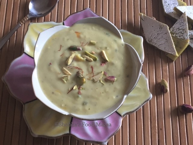 Shobha's Food Mazaa: RABRI & KULFI MADE FROM LEFT OVER KAJU PISTA KATLI