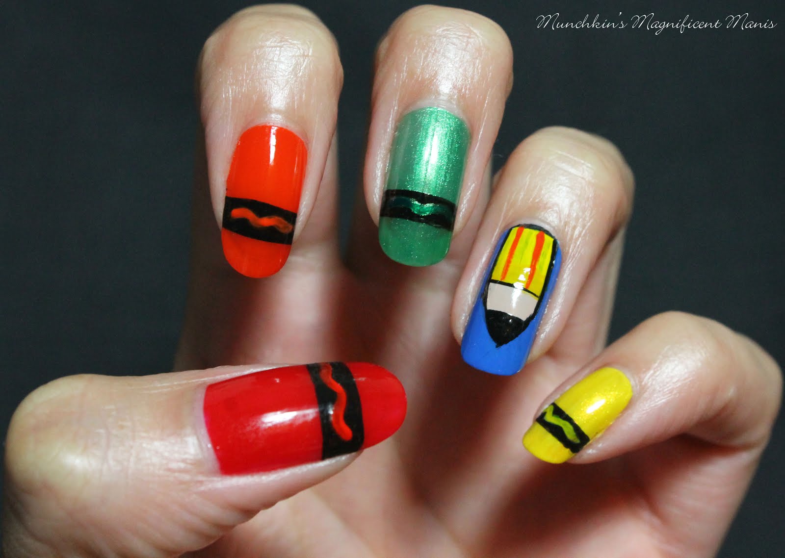 Munchkin’s Magnificent Manis: Back to School- Nail Design
