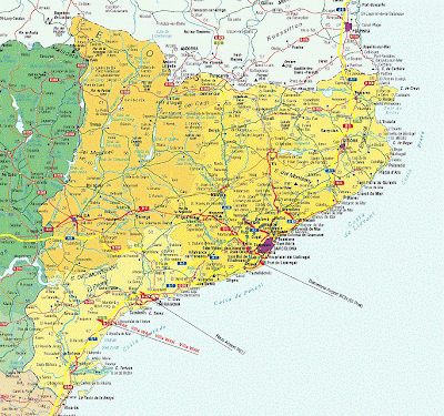 Cataluña Map Pictures and Information | Map of Spain Pictures and ...