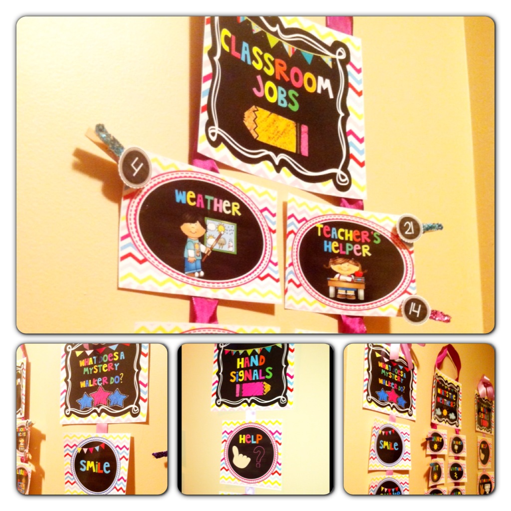 Just Wild About Teaching: DIY Glitter Pins & Chalk & Chevron Classroom ...