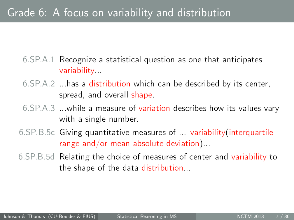 MathEd.net: NCTM Denver 2013: Johnson & Thomas's Statistical Reasoning ...