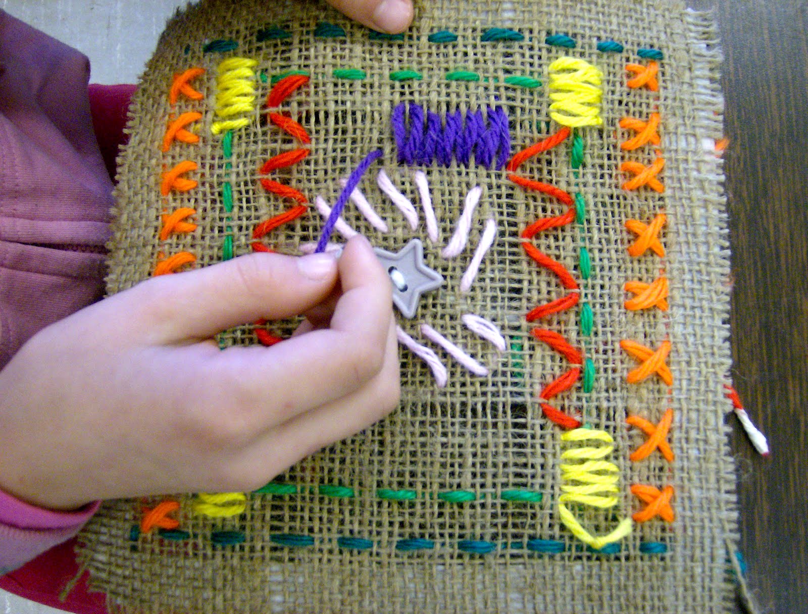 Zilker Elementary Art Class: 4th Grade Radial Stitchings