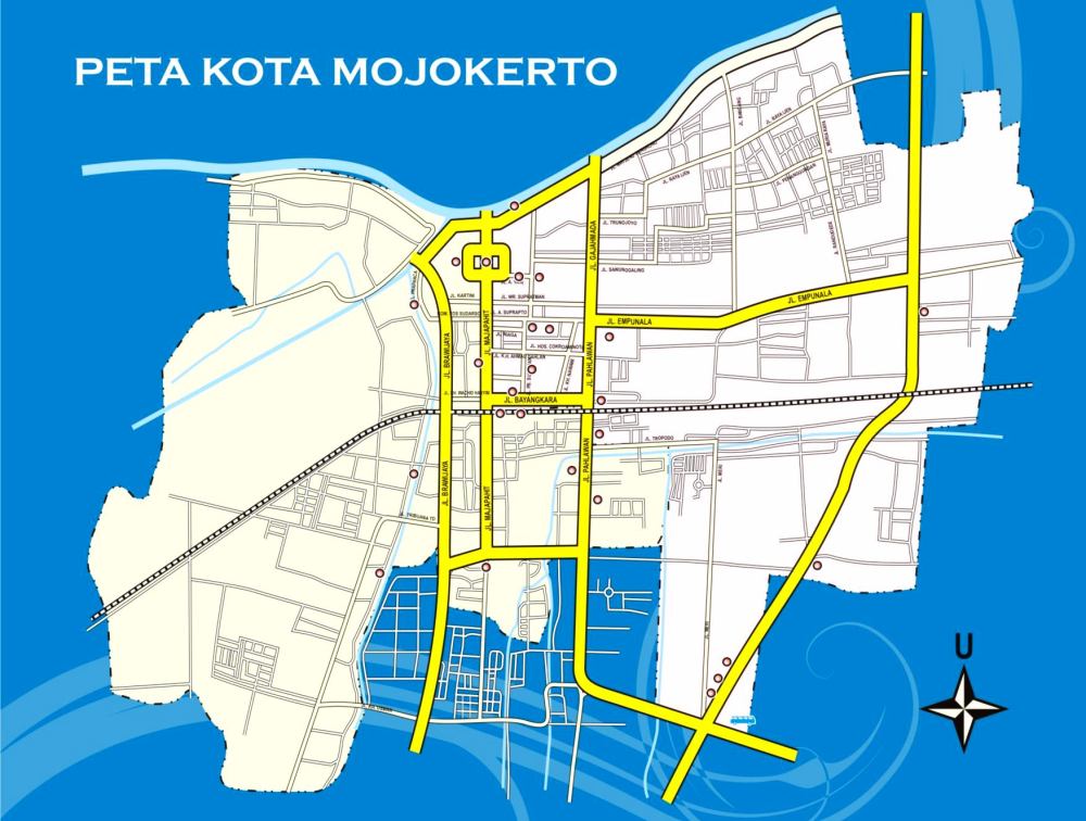 Peta Kota: Peta Kota Mojokerto