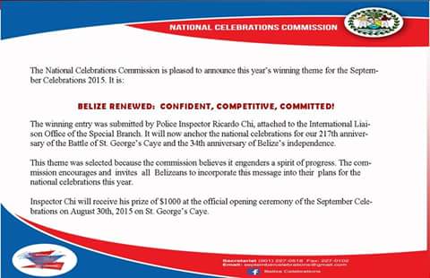 Dreams and Realities of a Belizean: THE THEME FOR THIS YEAR'S SEPTEMBER ...