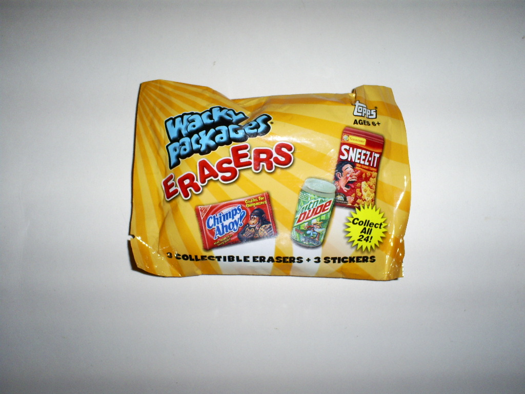 That Figures: REVIEW: Wacky Packages Erasers - Chimps Ahoy, Geek Giant ...