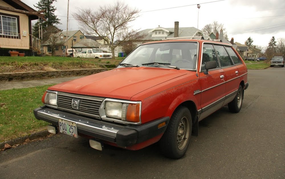 OLD PARKED CARS.: 1981 Subaru GL.