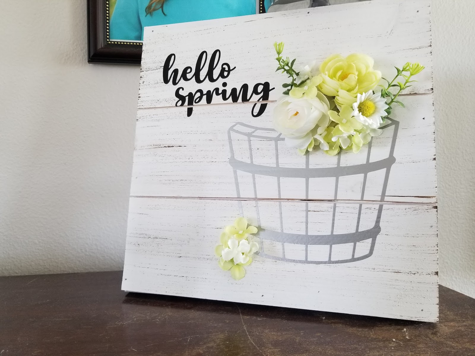 Hello Spring Vinyl Decor with Free SVG File | Sew Simple Home