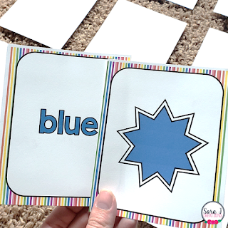 Learning Colors Memory Game | Sara J Creations