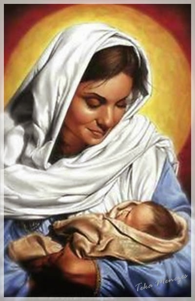 **MENSAGENS E GIFS DA TEKA**: MARIA E JESUS BEBÊ