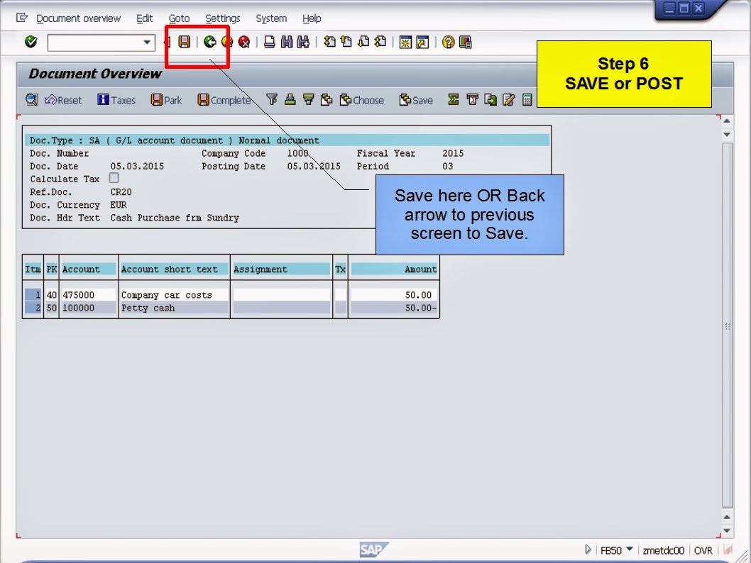 青蛙SAP分享 Froggy's SAP sharing: Step by Step SAP FI : FB50 Enter G/L ...