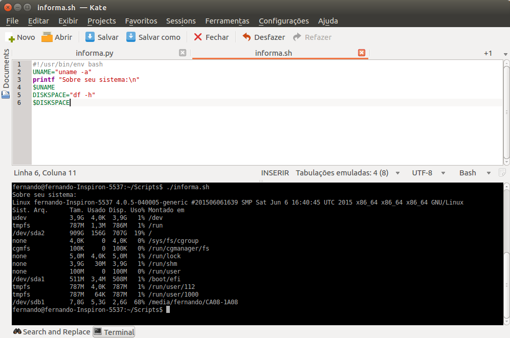 Scripts - Diferenças entre Bash e Python ~ Decus in Labore