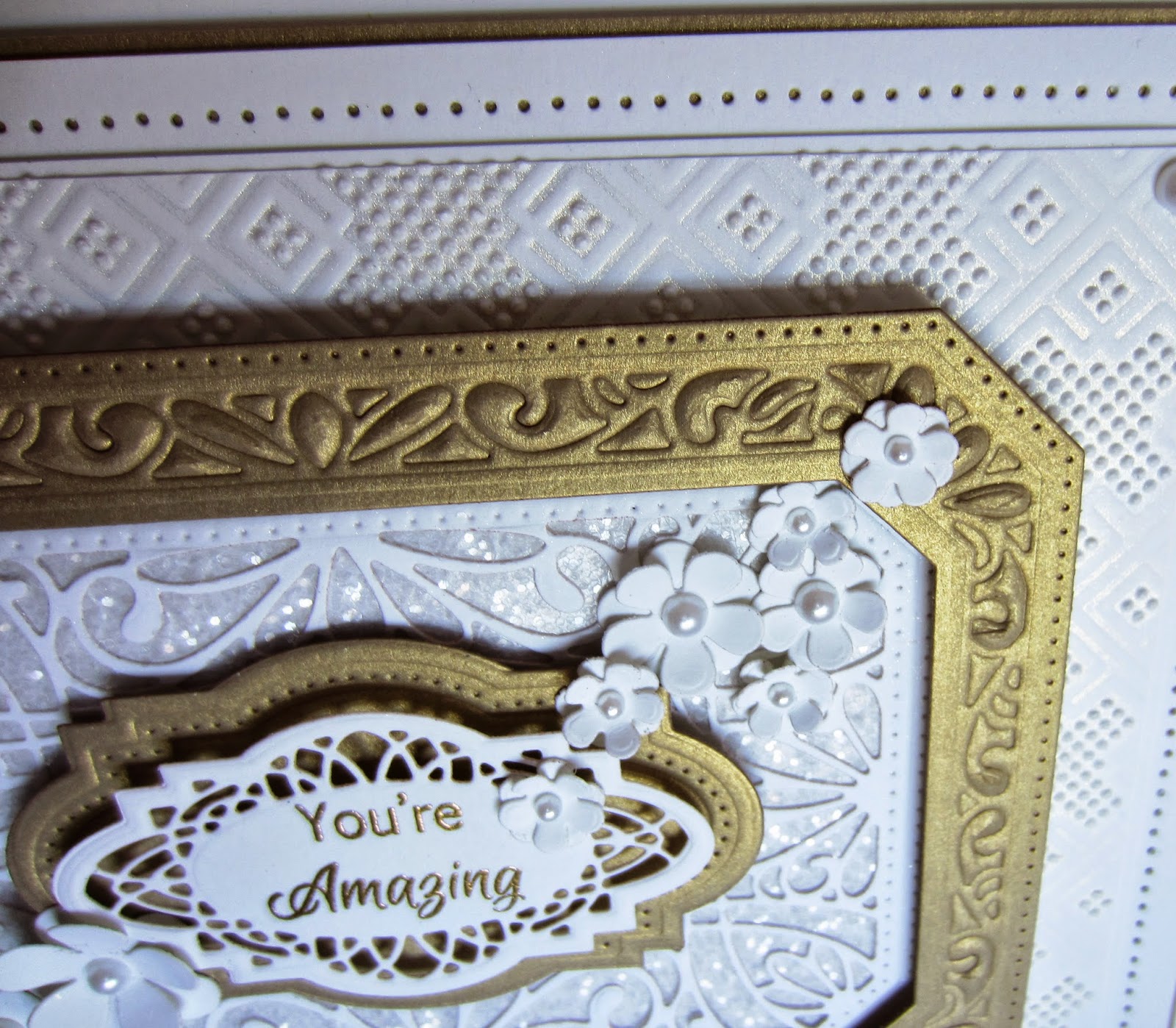 PartiCraft (Participate In Craft): Floral Cascade Embossed Frame Card