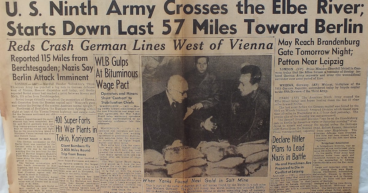 Vintage Johnstown: April 12, 1945: U.S. Ninth Army Crosses the Elbe ...