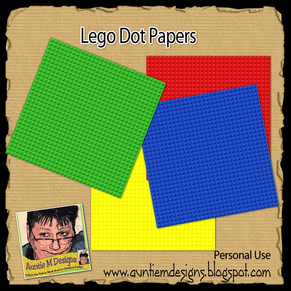 Auntie M Designs: Lego Papers, Bricks and Frames