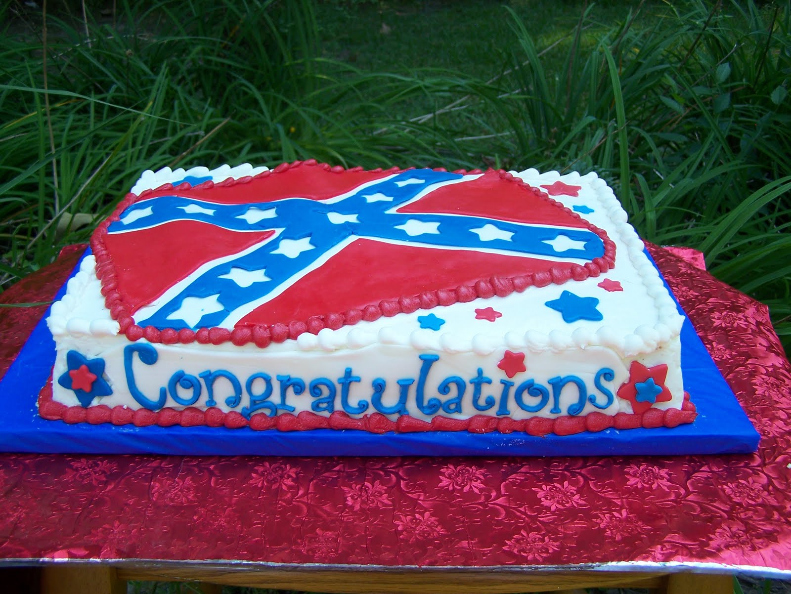 Belle's Bliss: How to make a Rebel cake flag "classy"?!?!?